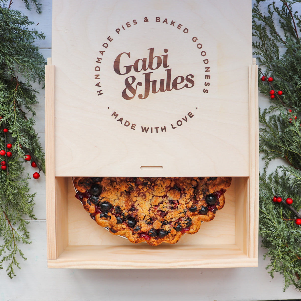 G&J Wooden Pie Box - perfect way to gift a pie – Gabi & Jules